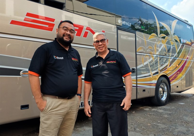 PO SAN Luncurkan Empat Unit Bus Terbaru Dan Kenalkan Update Aplikasi Buzzit